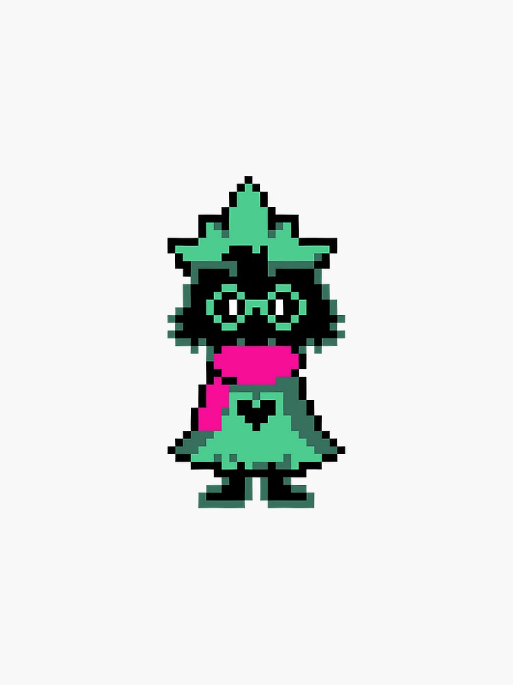 "Ralsei Deltarune sprite " Sticker for Sale by Adomanid | Redbubble
