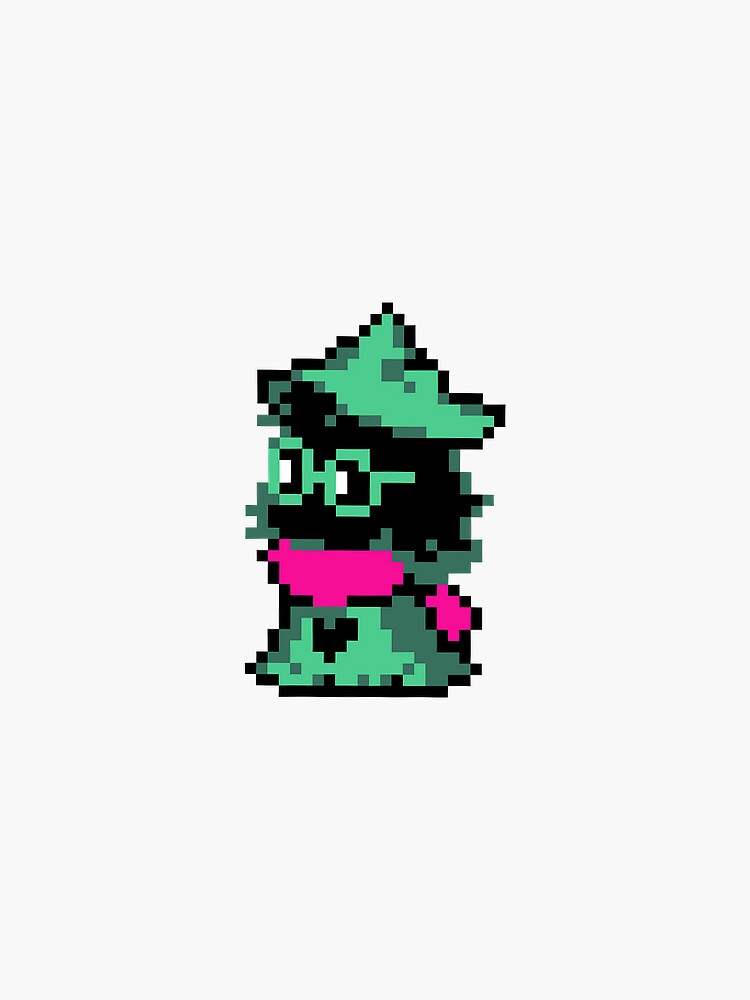 "Ralsei sitting sprite " Sticker for Sale by Adomanid | Redbubble