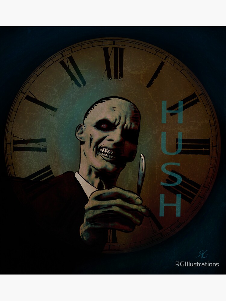 "Hush" Sticker by RGIllustrations | Redbubble