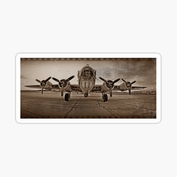 "B-17 Bomber Vintage B17 Flying Fortress B17-G" Sticker for Sale by ...