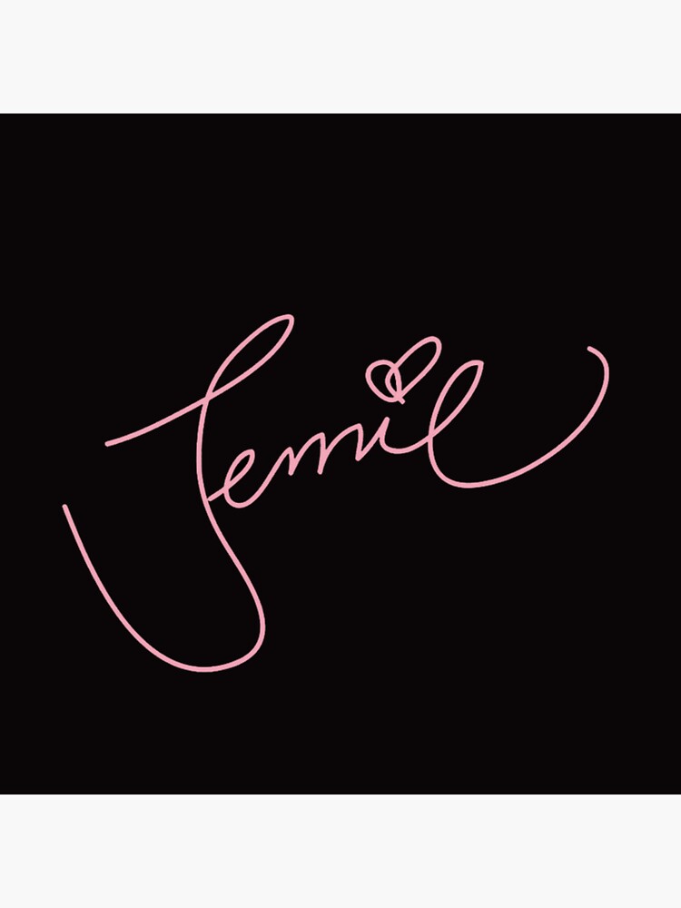 "Jennie Autograph" Sticker for Sale by beatcitysocial | Redbubble