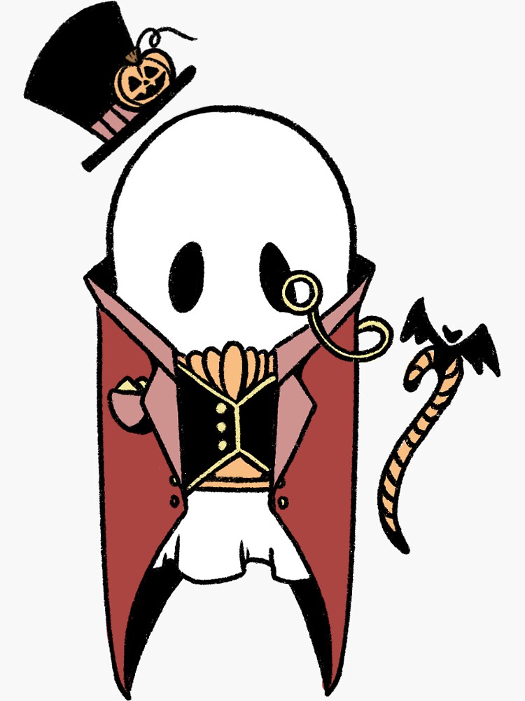 "Fancy Ghost" Sticker for Sale by KallyArts | Redbubble