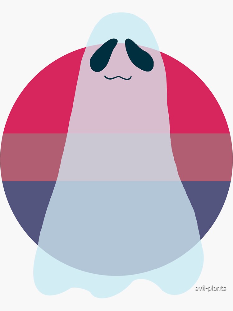 "spooky bi ghost" Sticker for Sale by evil-plants | Redbubble