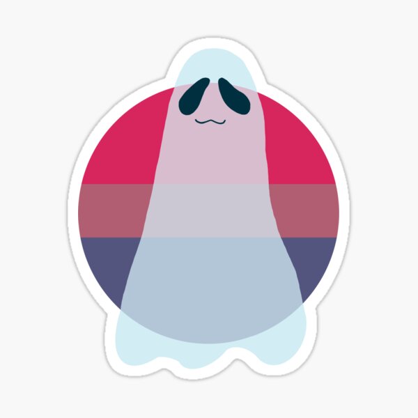 "spooky bi ghost" Sticker for Sale by evil-plants | Redbubble