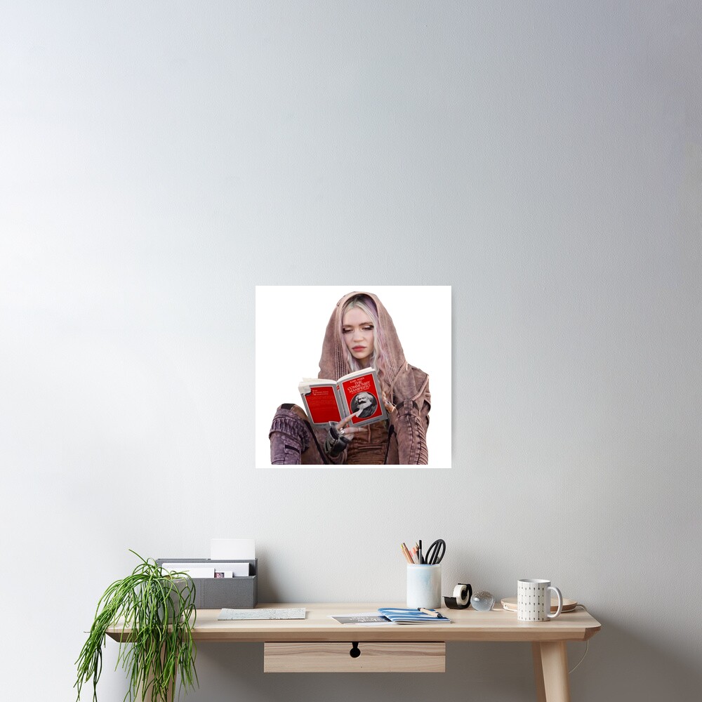 "Grimes Reading Communist Manifesto" Poster for Sale by virginiaviolet1 ...