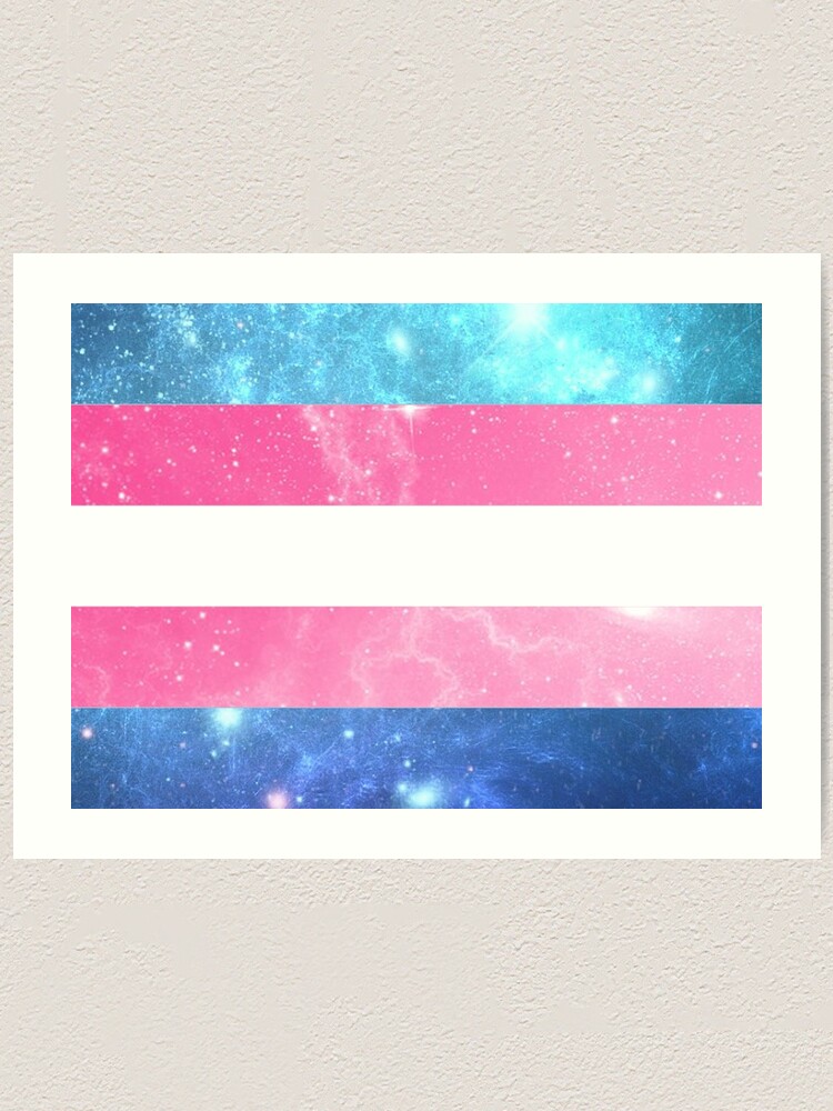 "Trans Flag - LGBTQ Galaxy" Art Print for Sale by qshiner | Redbubble