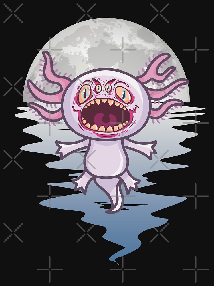 "Cute and Creepy Halloween Scary Axolotl Vampire, Spooky Humorous ...