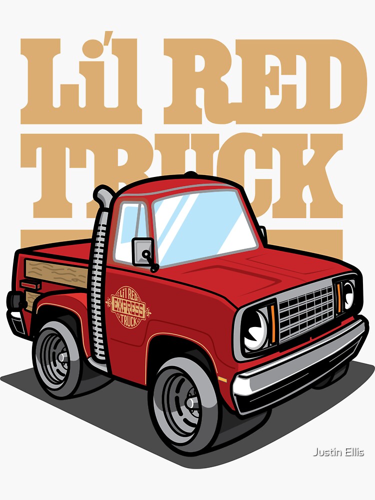 "Lil Red Express - 1978 (White)" Sticker for Sale by jepegdesign ...