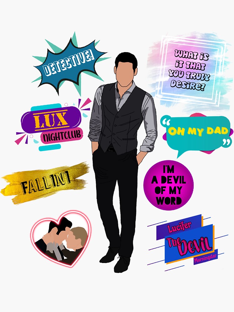 "Lucifer Morningstar " Sticker by swanspirate520 | Redbubble