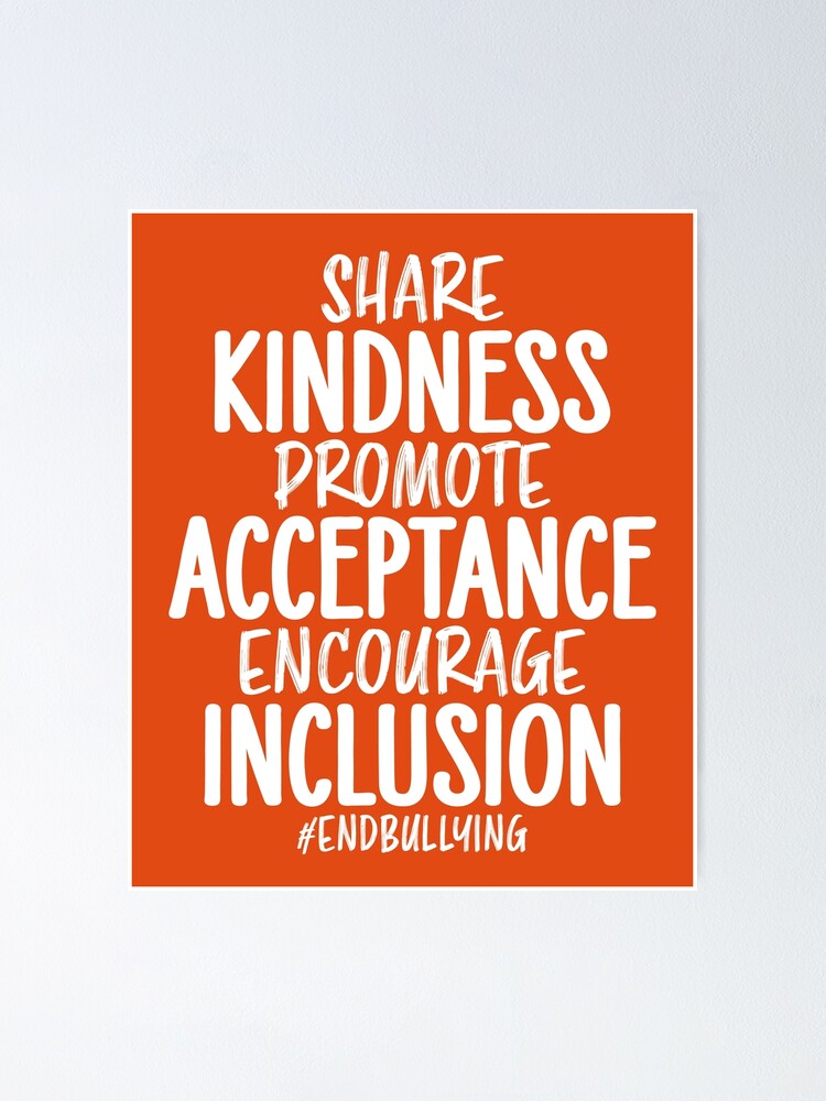 "Unity day Anti Bullying Share Kindness" Poster for Sale by Go-Fun ...