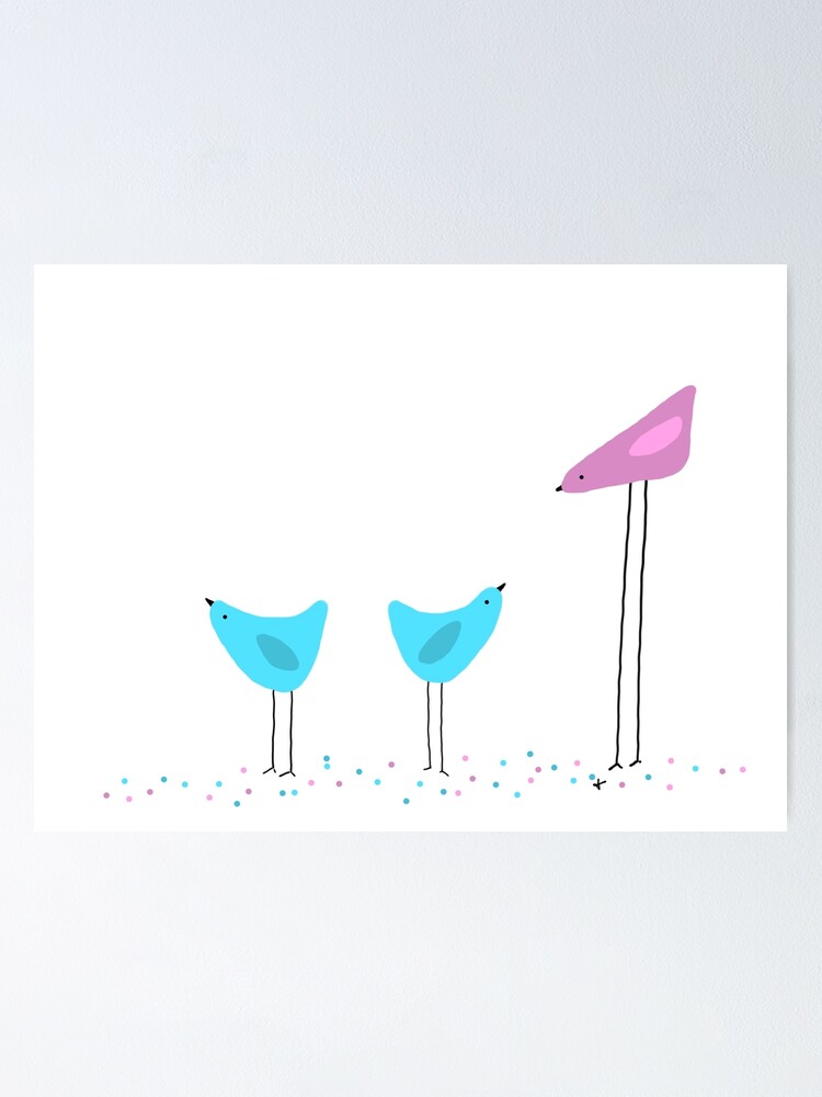 "Colorful Country Birds Prints by Jen Star" Poster for Sale by ...