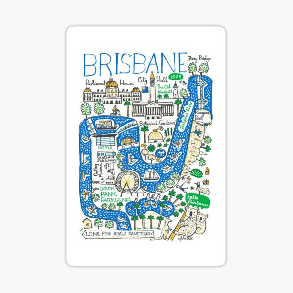 "Brisbane River Brisbane Australia" Sticker for Sale by theDlab | Redbubble
