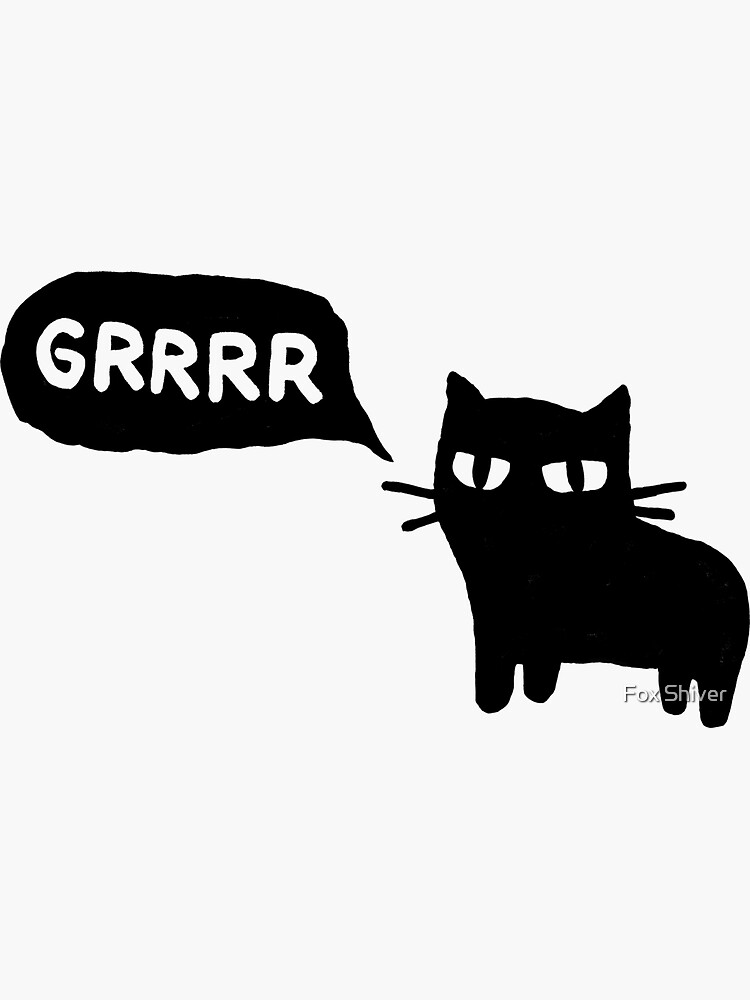 "GRRRR" Sticker by FoxShiver | Redbubble