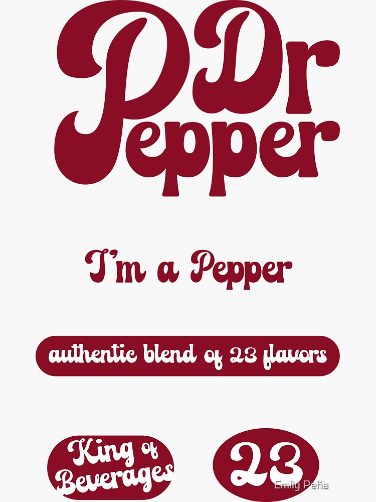 "Dr Pepper Sticker Pack" Sticker for Sale by EmilyReneePena | Redbubble