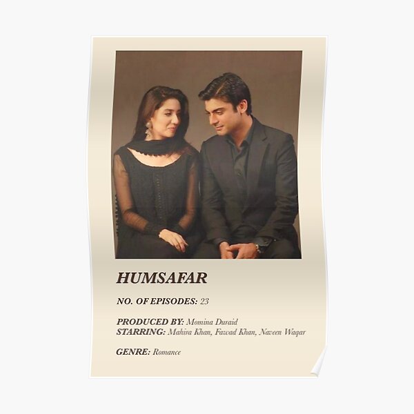 "Humsafar minimalist serial poster" Poster for Sale by BollywoodAI ...