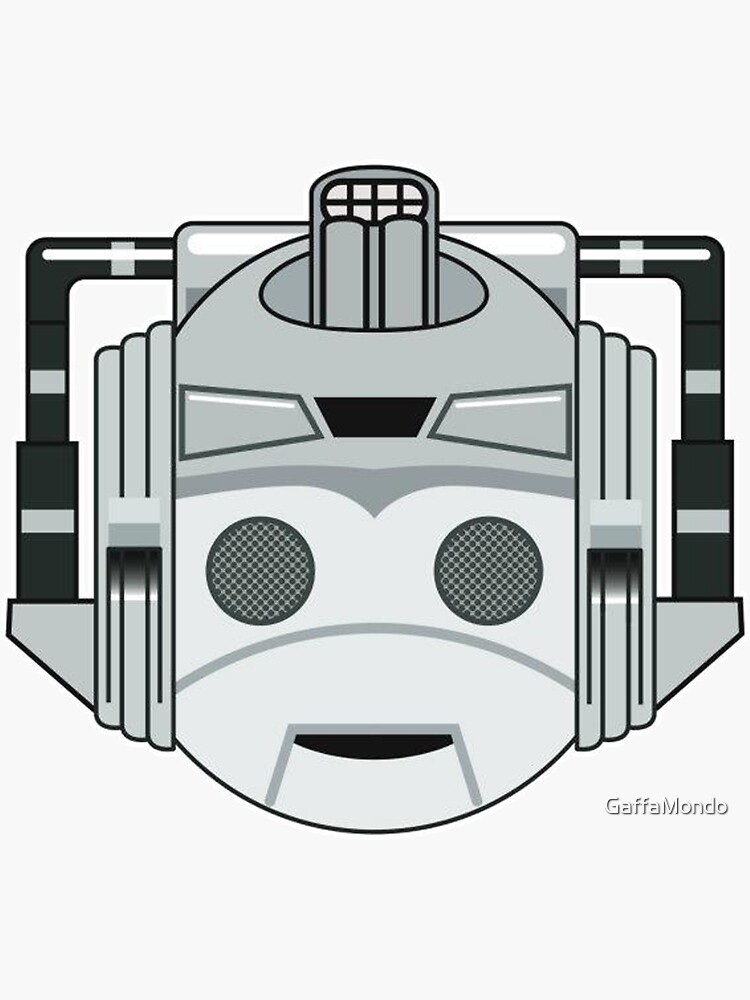 "Cyberman, Earthshock" Sticker by GaffaMondo | Redbubble