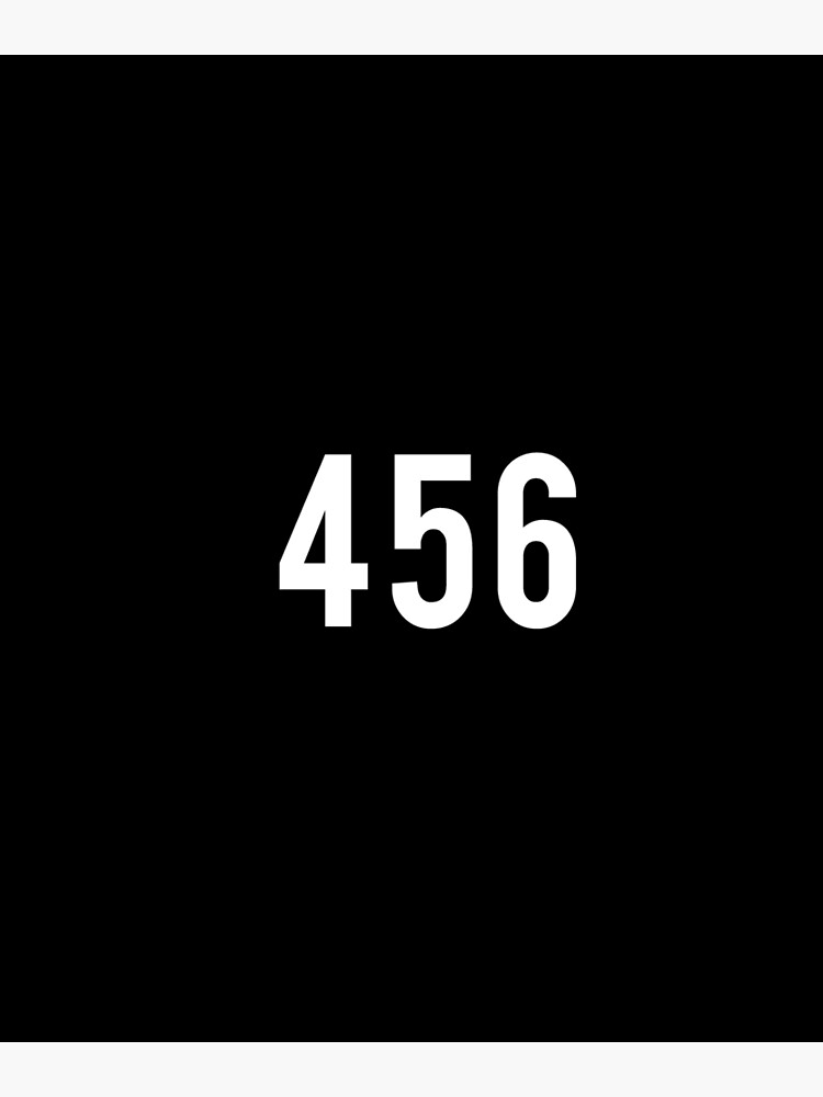 "Squid Game number 456 " Poster for Sale by bennyblanco1990 | Redbubble