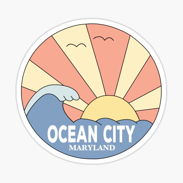 "Ocean City Maryland" Sticker for Sale by PRNTDADZ | Redbubble