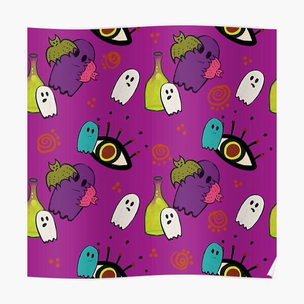 "Potions, Bats, and Boos" Poster by WoodOctopus | Redbubble