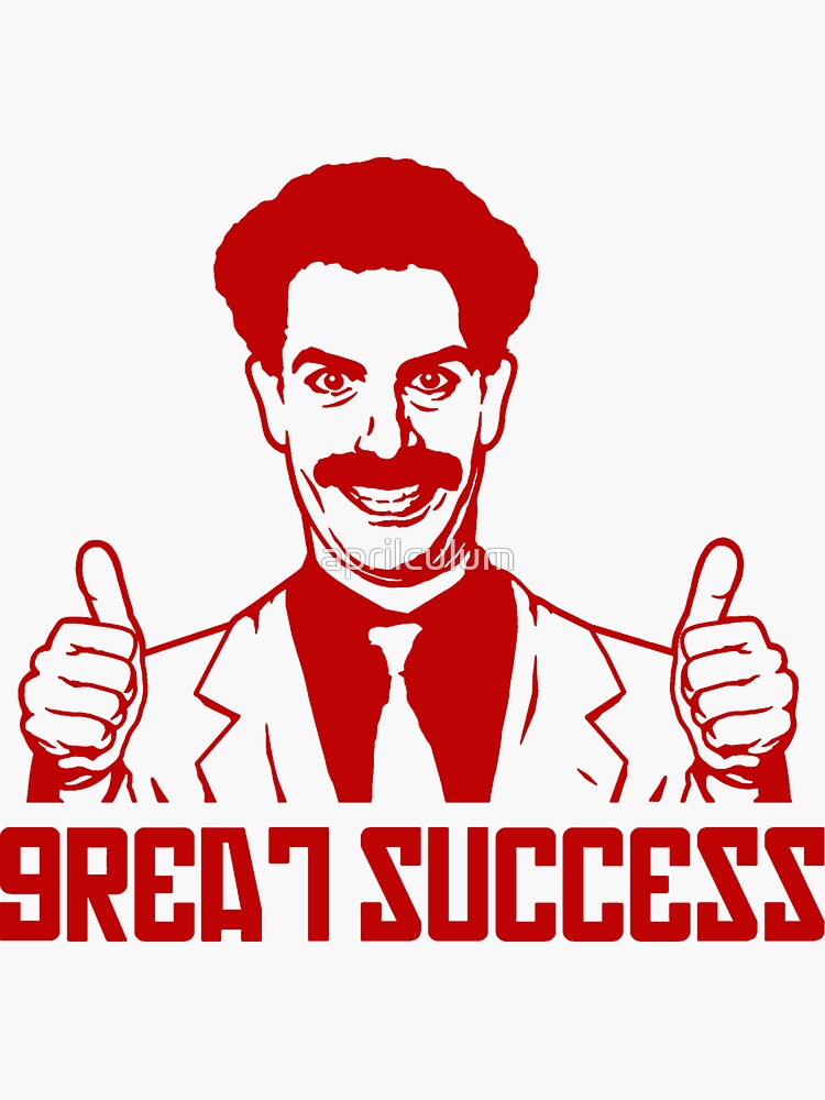 "borat" Sticker for Sale by aprilculum | Redbubble