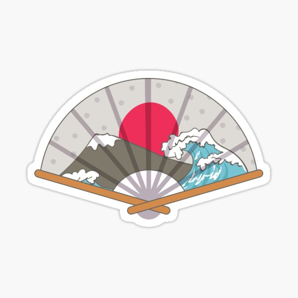 "Japanese Fan Vintage Retro Great Wave Off Kanagawa Sea Ocean - Fuji ...