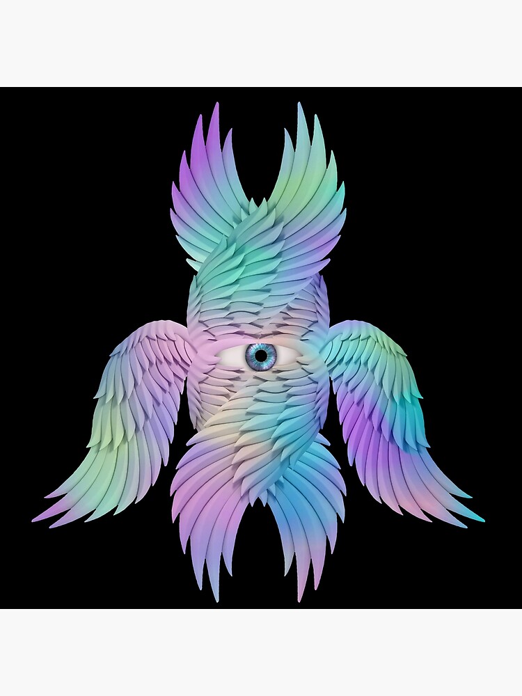"Iridescent Rainbow Seraph | Biblically Accurate Angel" Canvas Print ...