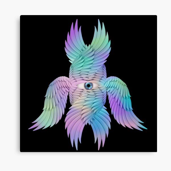 "Iridescent Rainbow Seraph | Biblically Accurate Angel" Canvas Print ...