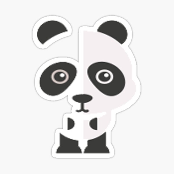 "Cartoon Baby Panda Bear Anti-racism " Sticker by merchhost | Redbubble