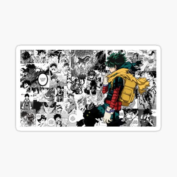 "Deku Manga Collage" Sticker for Sale by kjimm181 | Redbubble