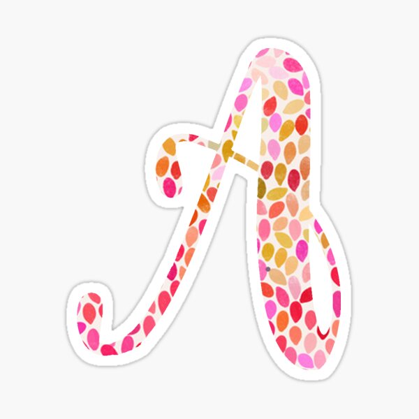 "Cute Preppy A letter" Sticker for Sale by elephantc123 | Redbubble