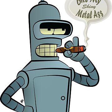 "Robot with Cigar" Sticker for Sale by kpxppy | Redbubble