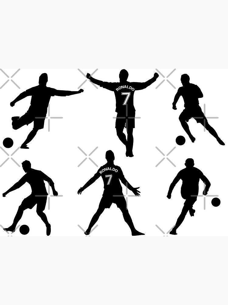 "Cristiano Ronaldo Silhouette Football Celebration Pose" Photographic ...