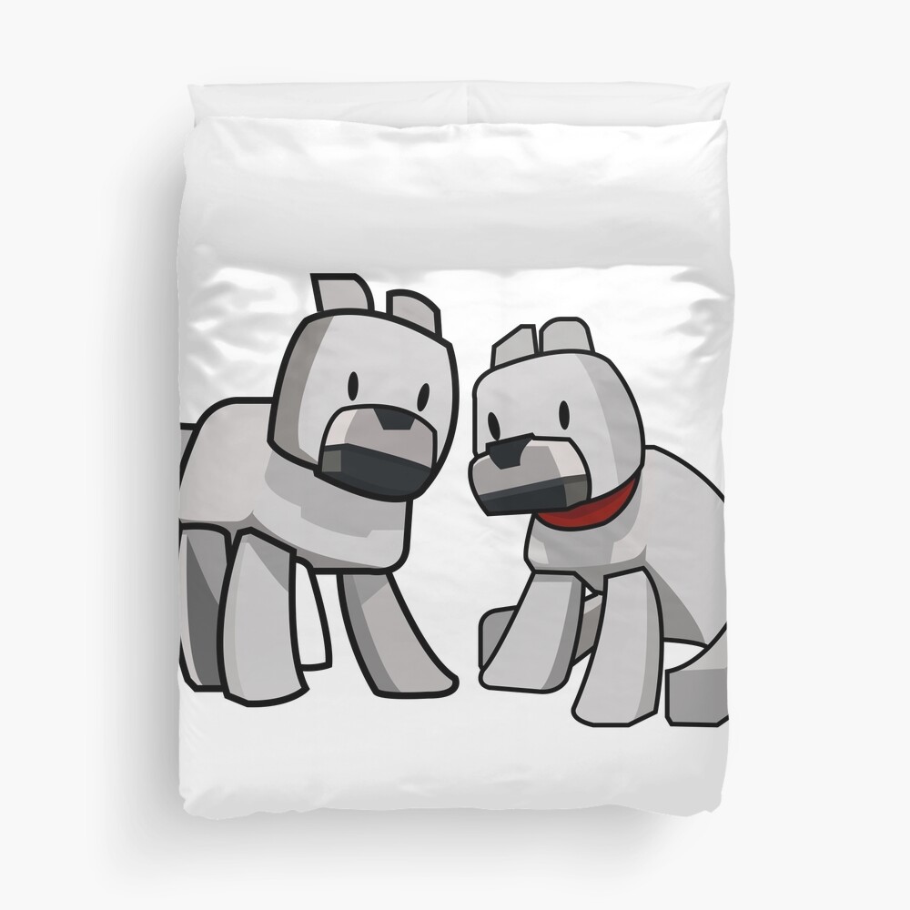 "Minecraft Wolf / Minecraft Dogs" Duvet Cover for Sale by truefanatics ...