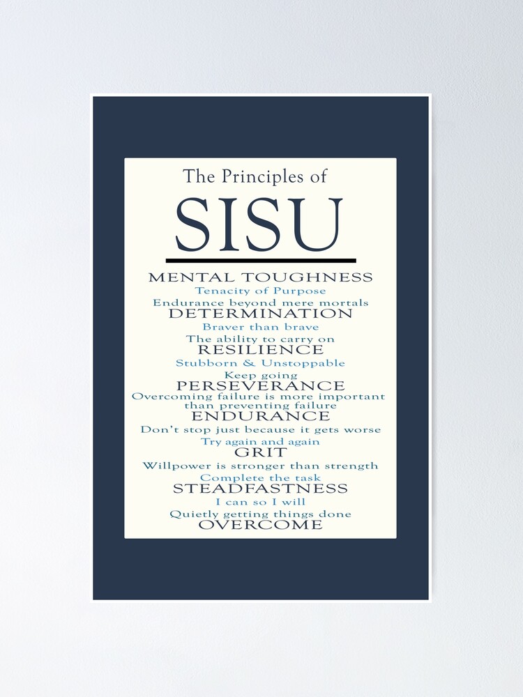 "SISU motivational poster" Poster by Microwhites | Redbubble