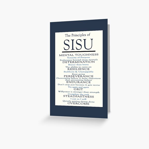 "SISU motivational poster" Greeting Card for Sale by Microwhites ...