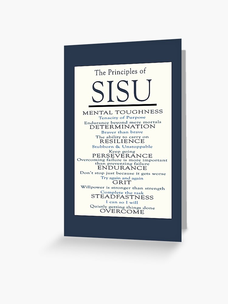 "SISU motivational poster" Greeting Card for Sale by Microwhites ...