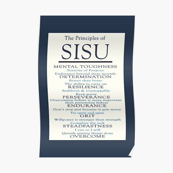 "SISU motivational poster" Poster by Microwhites | Redbubble