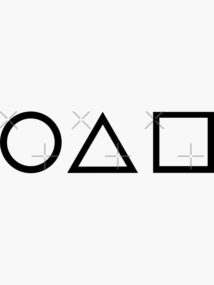 "Squid Game Symbol (Circle, Triangle, square) with Black background ...