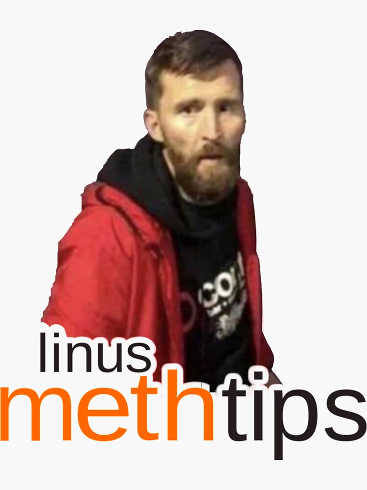 "Linus Meth Tips " Sticker for Sale by enerationwear | Redbubble