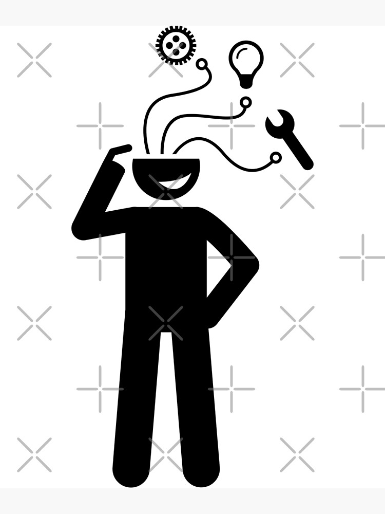 "Skillful Man - Person Stickman - Black Version" Poster for Sale by ...