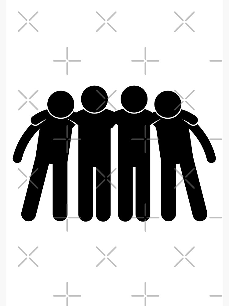 "Friendship Stickman - Black Version" Spiral Notebook by Stickman ...