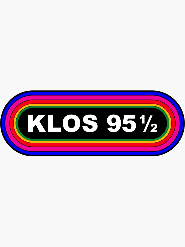 "Klos 95.5 Vintage Baseball ¾ Sleeve" Sticker for Sale by AmandaM01 ...
