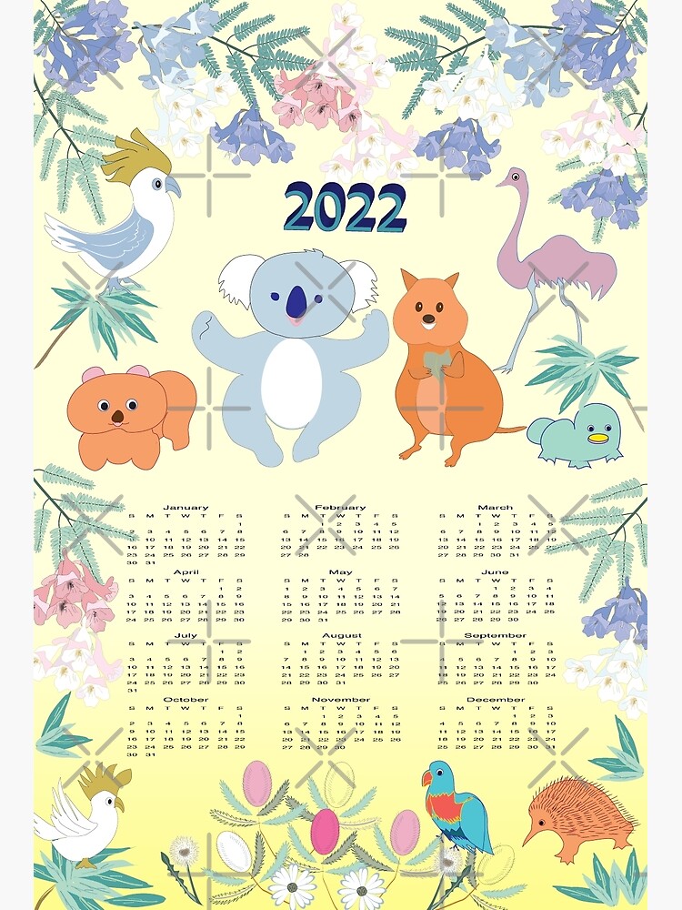 "2022 Calendar - Australian Animals" Poster for Sale by vivid88 | Redbubble