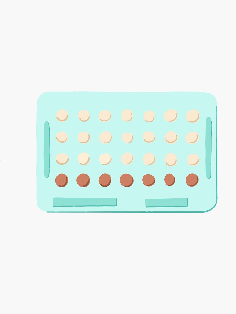 "Birth control packet" Sticker for Sale by 717wisteriast | Redbubble