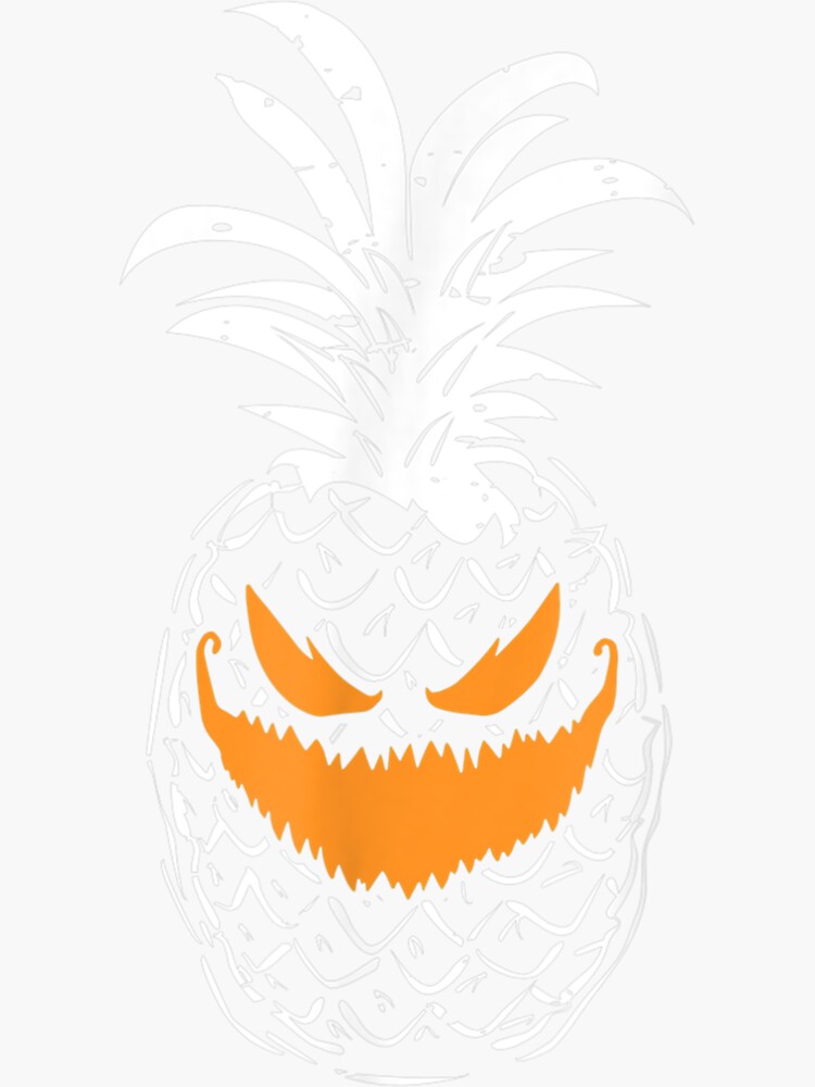 "Pineapple Pumpkin Spooky Scary Monster Halloween" Sticker for Sale by ...