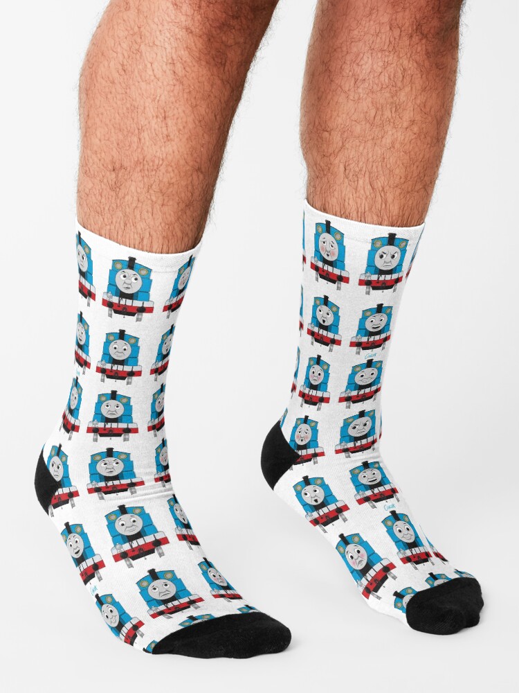 "The Many Faces of Thomas" Socks by corzamoon | Redbubble
