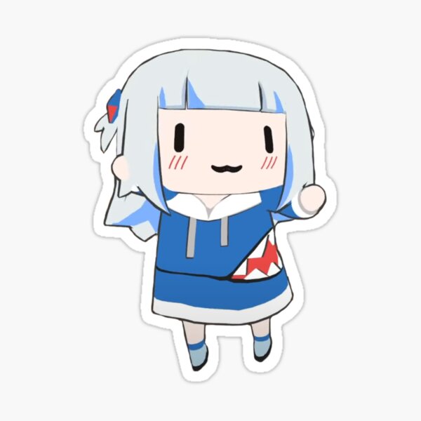 "3D Chibi Gawr Gura" Sticker for Sale by i-Culture | Redbubble