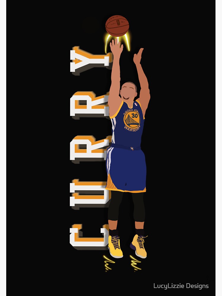 Pegatina «Lámina de baloncesto Steph Curry» de Bujo-and-Me | Redbubble