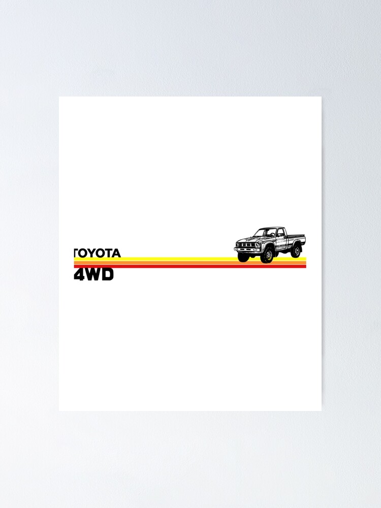 "Toyota 4WD Truck Retro Stripes" Poster for Sale by DuyAn | Redbubble