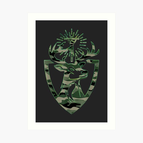 "St, Hubert Hubertus Patron Saint of Hunters Stag" Art Print for Sale ...